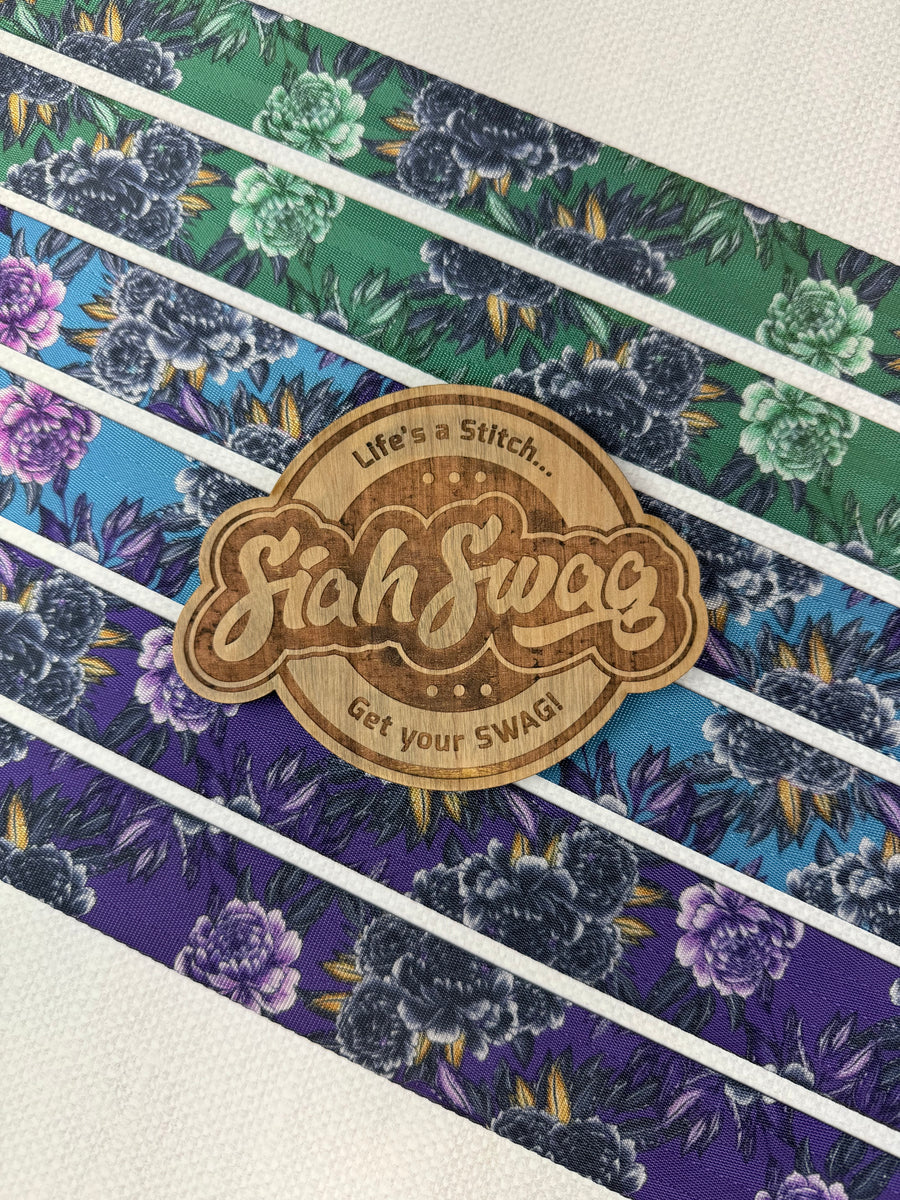 Floral Nylon Webbing 1.5 Inch – Siah Swag Bags