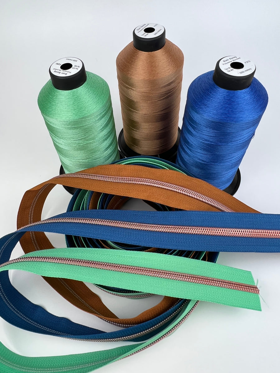 #5 Nylon Zipper Pack- Caramel/Cobalt Blue/Amazemint Pack – Siah Swag Bags