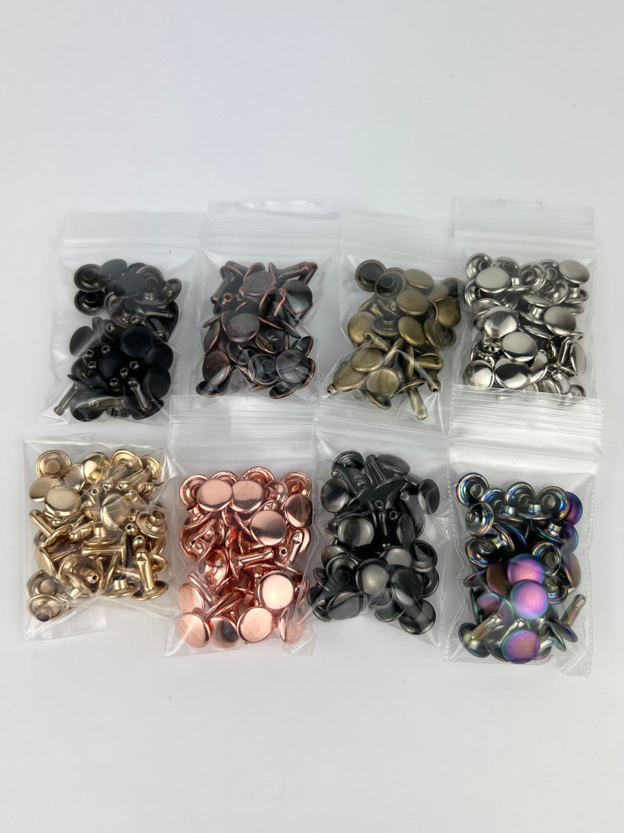 9x9 mm Double Head Rivet – Siah Swag Bags